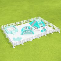 China Soft Play Equipment Set White And Blue Foam Play For Party Rental Business for sale