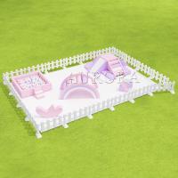 China Soft Play Equipment Farm Indoor White And Green Soft Play Sets Mats And Fences for sale