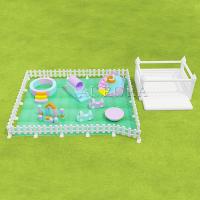China Soft Play Equipment Farm Indoor White And Green Soft Play Sets Mats And Fences for sale