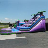 China 18ft Tropical Fiesta Breeze Water Slides Commercial Grade Inflatable Water for sale