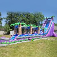 China 18ft Tropical Fiesta Breeze Water Slides Commercial Grade Inflatable Water for sale