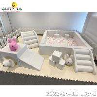 China White Package Set Soft Play Equipment Kids Play Room With Inflatable Bounce House for sale