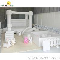 China White Package Set Soft Play Equipment Kids Play Room With Inflatable Bounce House for sale