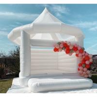 China White Inflatable Bounce House Commercial Inflatable Wedding Bounce House With Roof for sale
