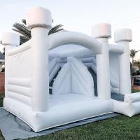 China White Inflatable Bounce House Commercial Inflatable Wedding Bounce House With Roof for sale