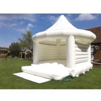China White Inflatable Bounce House Commercial Inflatable Wedding Bounce House With Roof for sale