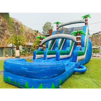 China 30ft Inflatable Water Slides Commercial Grade Inflatable Pool Slide For Adult Kids for sale