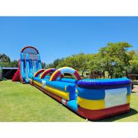 China Inflatable Bouncer With Water Slide 24m Outdoor Kids Cartoon Character Customized for sale