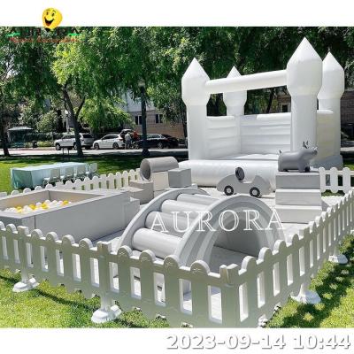 China Gray And White Soft Play foam climbing blocks kids indoor playground equipment for sale