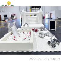 China Party Rental Equipment Large Adult Ball Pit White Bounce House With Ball Pit for sale