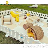 China Brown Indoor Soft Play Equipment For Sale White Fence Soft Play For Kids for sale