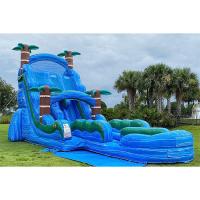 China Purple Kids Water Slide Inflatable Water Pool Play Water Games Inflatable Slide for sale