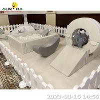 China Soft Play Outdoor Equipment Set Playground Area Kids Indoor Grey White for sale