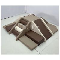 China Factory Soft Play Playground Coffee Beige Equipment Indoor Soft Play Round Ball Pit for sale