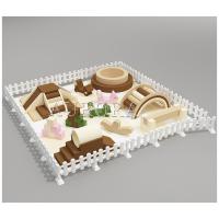 China Factory Soft Play Playground Coffee Beige Equipment Indoor Soft Play Round Ball Pit for sale