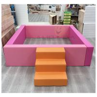 China Orange Soft Play Equipment With Ball Pit And Slide Rose Red Soft Playground Indoor for sale