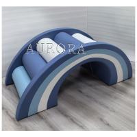 China Customized Soft Play Equipment Set White And Blue Foam Soft Play With Ball Pit for sale