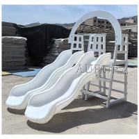 China Outdoor Double Slide With Arch White Soft Play Equipment Plastic Slide Kids Play Slide for sale