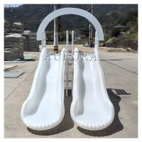 China Outdoor Double Slide With Arch White Soft Play Equipment Plastic Slide Kids Play Slide for sale