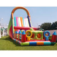 China 100m Inflatable Water Slide Inflatable Slip And Slide Double Lane Inflatable Palm Tree for sale