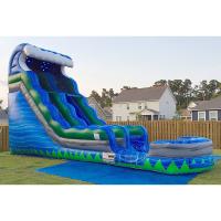 China Half Pipe Inflatable Water Slide jellyfish slide ocean large blue bouncy games for sale