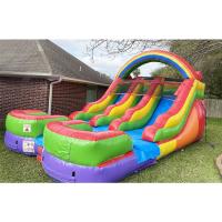China Kids Water Slide Inflatable Two Lane Commercial Grade Water Slide pool slide for sale