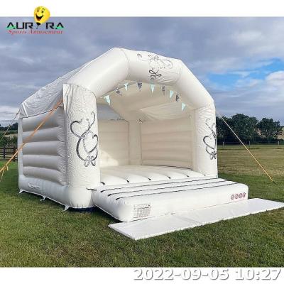 China Commercial Inflatable Bounce House Outdoor White Wedding Bouncer Jumping Castle for sale