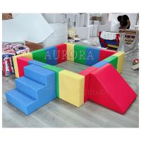 China Soft Play Rental Equipment Soft Climbing Slide Play Colorful Foam Blocks Set for sale