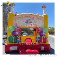China Inflatable Blue Bounce House Ice And Snow Romance Bouncy Castle Cartoon Theme for sale