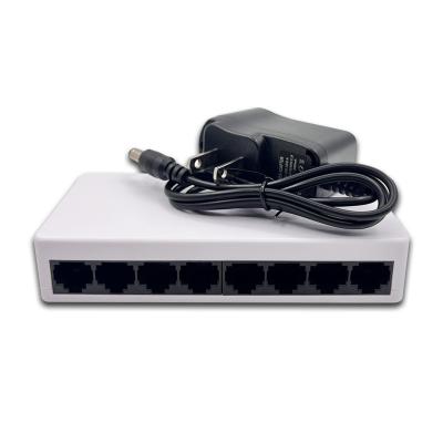 China 8 POE Ethernet RJ45 5 POE Switch Plastic Shell Gigabit/100Mbps for sale