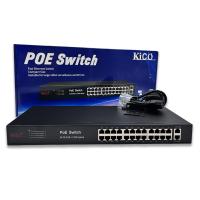 China High Performance Ethernet RJ45 POE Switch 24 POE + 2 Uplink Compact Size For Extensive Video And AP Link for sale