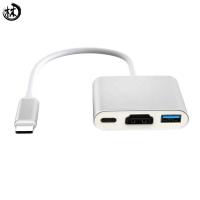 China Kico High Performance 3 in 1 Type-C USD 3.1 to HDTV 4K USD 3.0 Type C Female Port Cable Adapter Converter Hub Good Price for sale