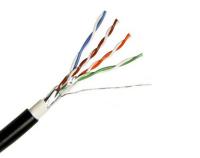 China Cat5e FTP PVC Network Cable Double Jackets Waterproof With Solid Bare Copper for sale