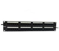 China Modular 48 Port Cat6 Patch Panel Cold Rolled Steel For Network Cabling System for sale