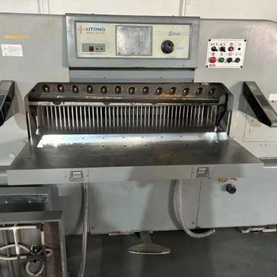 China 150 M/Min Used Litong 1370 Paper Cutting Machine Guillotine Max. Workable Width Of 1300mm for sale