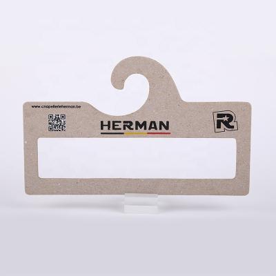China Customized ECO Environment protection Recycled Paper Scarf Towel Cardboard Hanger with logo Printing for sale