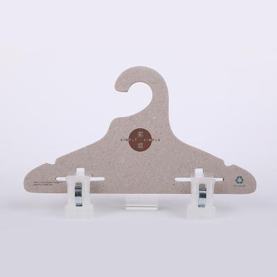 China Recycled Paper Pants Hangers with Clips , Cardboard Clothes Hangers Customizable Size for sale