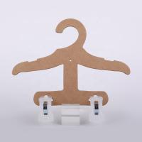 China Standing Kraft Paper Baby Hangers With Plastic Clips For Display Clothing Wholesale for sale