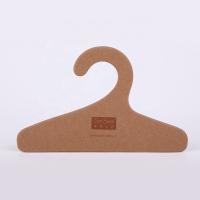 China Eco Friendly Paper Baby Hangers Printed Logo Kraft Cardboard Hanger For Kids Clothing for sale