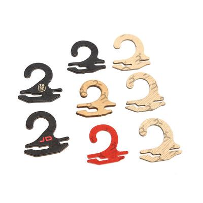 China 28x28mm Cardboard Hooks Paper Hanger Hooks 1.5mm Thickness For Sock Packaging for sale