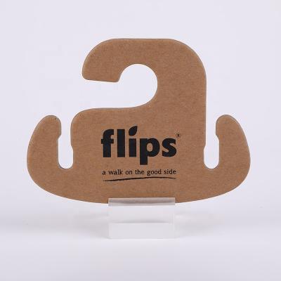 China 100% Recycled Paper Cardboard Flip Flop Hanger Custom Size For Retail Display for sale