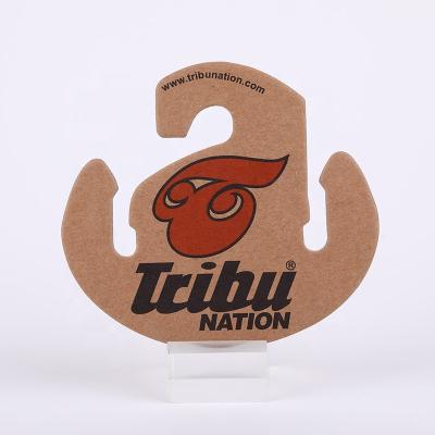 China Customized Size Flip Flop Cardboard Hanger Kraft Paper Hooks FSC Standard Eco Friendly for sale