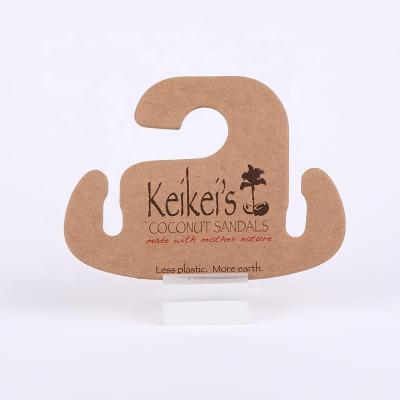 China Anti Slip Cardboard Shoes Hangers 2.5mm 3.5mm Thickness Kraft Chipboard Hook for sale