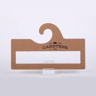 China Sustainable Paper Fabric Sample Hanger Cardboard Clothes Hanger Customizable Size for sale