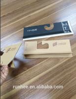 China Eco Friendly Paper Fabric Sample Hanger Customized Color Cardboard Hanger For Fabric for sale