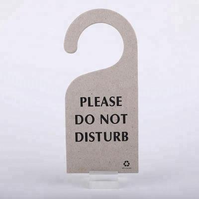 China Customized Size Recycled Paper Cardboard Hanger For Hotel Door Knob Signs for sale