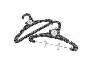 China Offset Printing Recycled Paper Hangers With Metal Clips For Suits Jackets Coat Pants for sale
