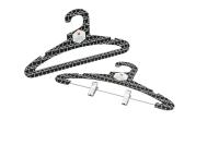 China Offset Printing Recycled Paper Hangers With Metal Clips For Suits Jackets Coat Pants for sale