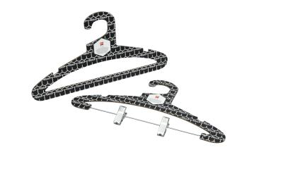 China Offset Printing Recycled Paper Hangers With Metal Clips For Suits Jackets Coat Pants for sale