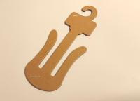 China Sustainable Brown Cardboard Sandal Display Hooks | Custom Printed Footwear Hangers for sale